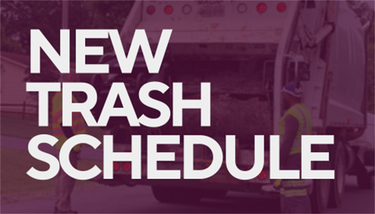 Trash Schedule Change - City of Winchester, VA